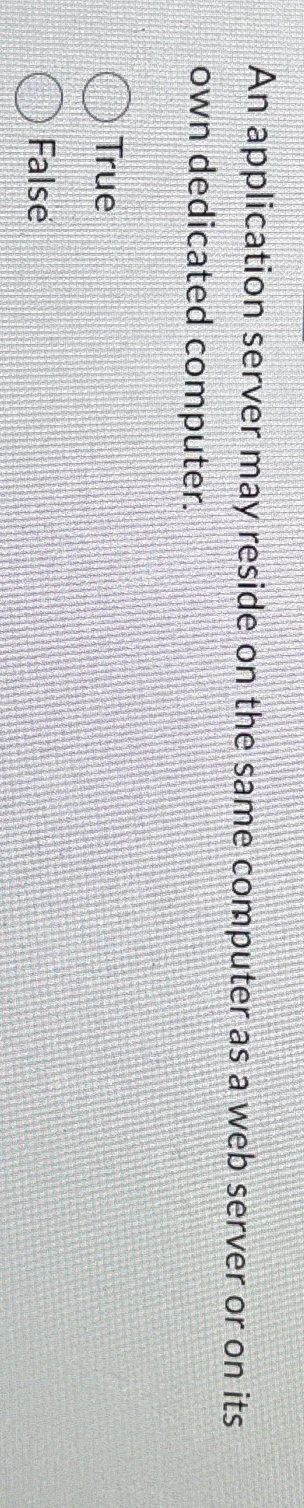 Solved An application server may reside on the same computer | Chegg.com