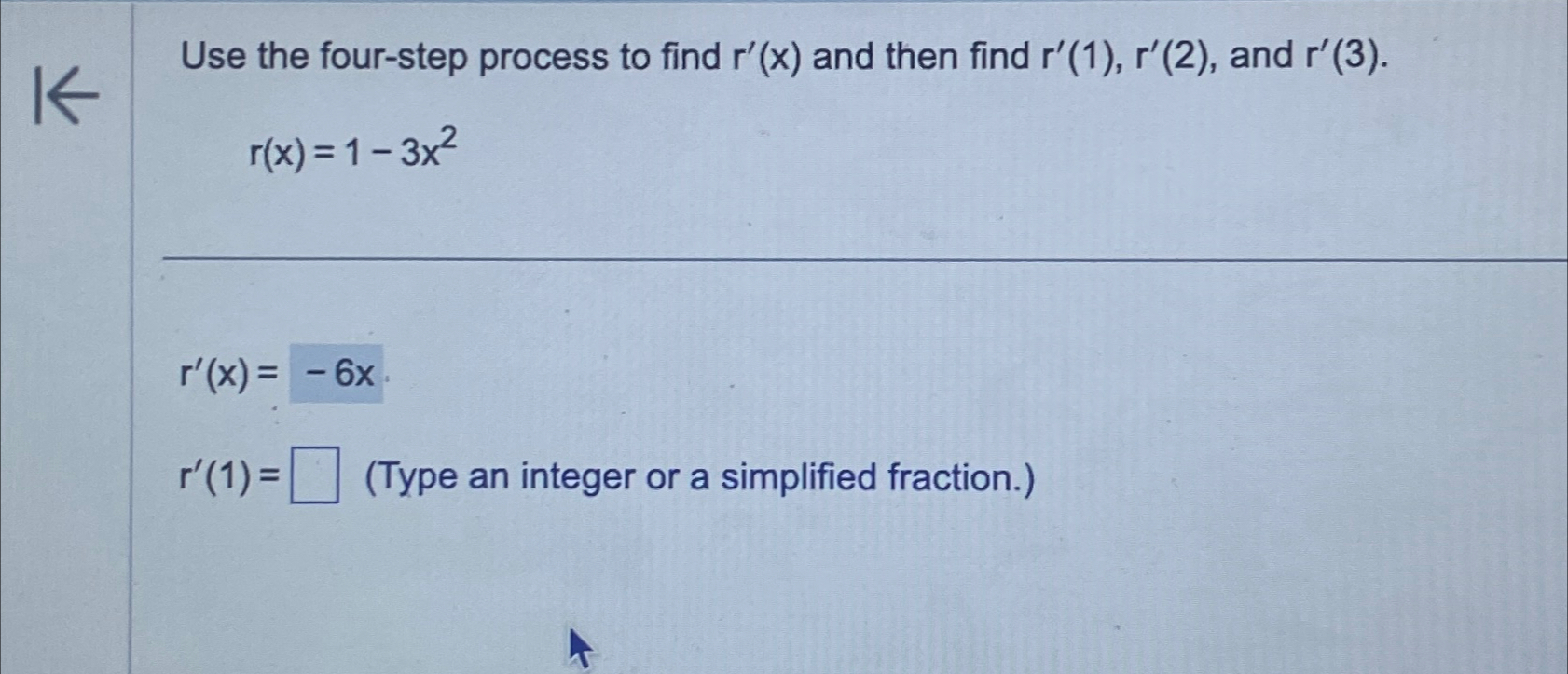 Solved Use the four-step process to find r'(x) ﻿and then | Chegg.com