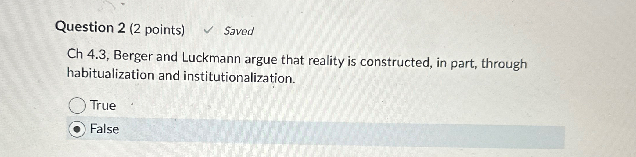 Solved Question 2 (2 ﻿points) ﻿SavedCh 4.3, ﻿Berger and | Chegg.com