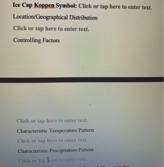 Solved High Latitude Climates Subarctic Koppen Symbol: Click | Chegg.com