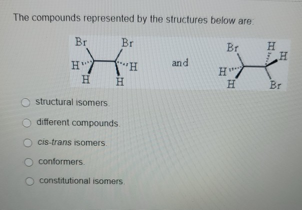 Solved The compounds represented by the structures below | Chegg.com
