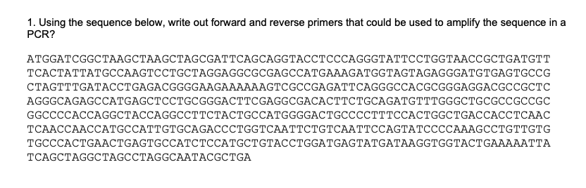 Solved Using the sequence below, write out forward and | Chegg.com