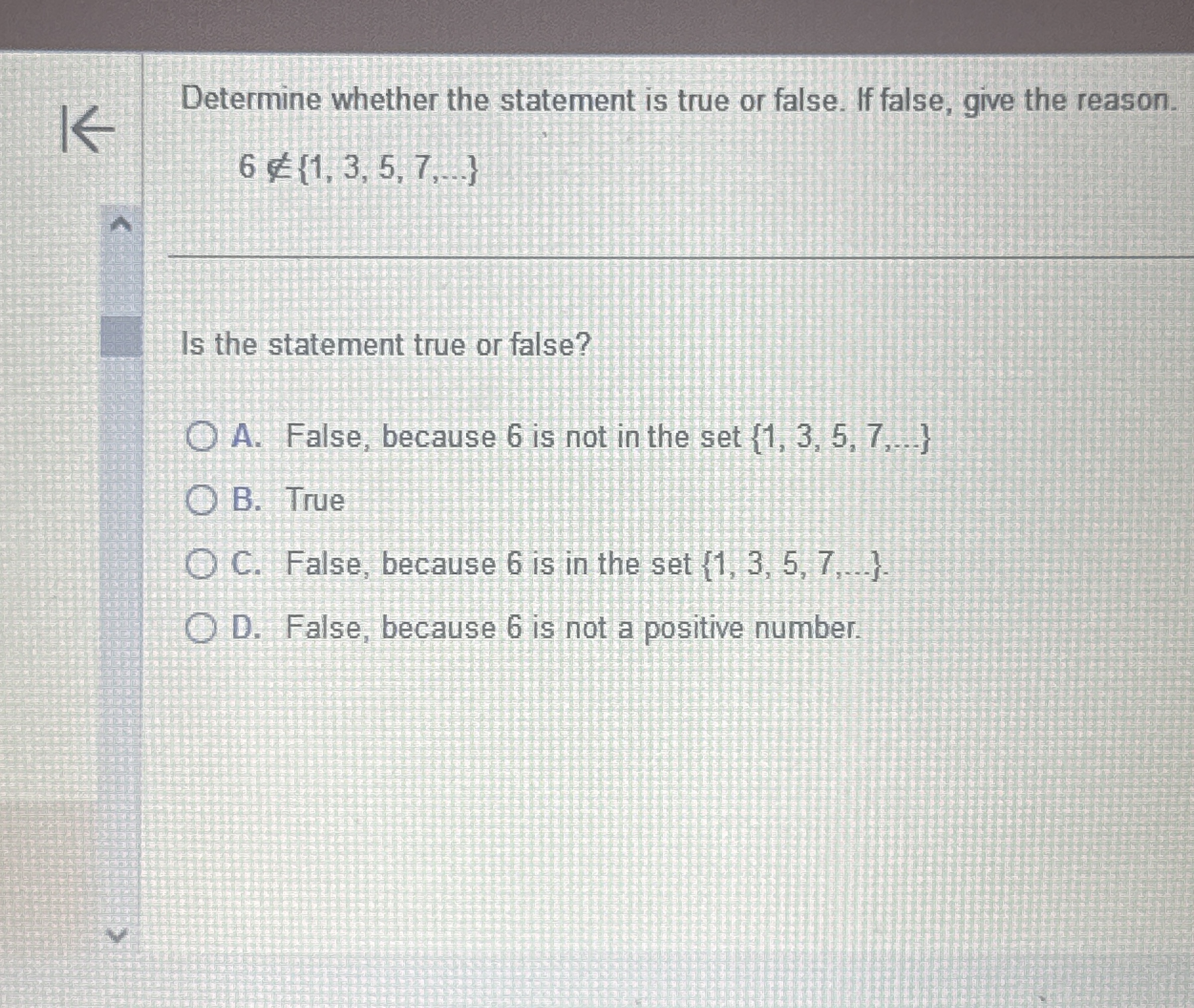 Solved Determine whether the statement is true or false. If | Chegg.com