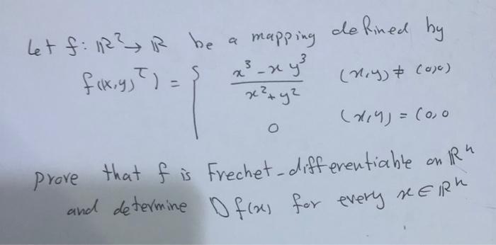 Solved Let f:R2→R2 be a mapping delined by | Chegg.com