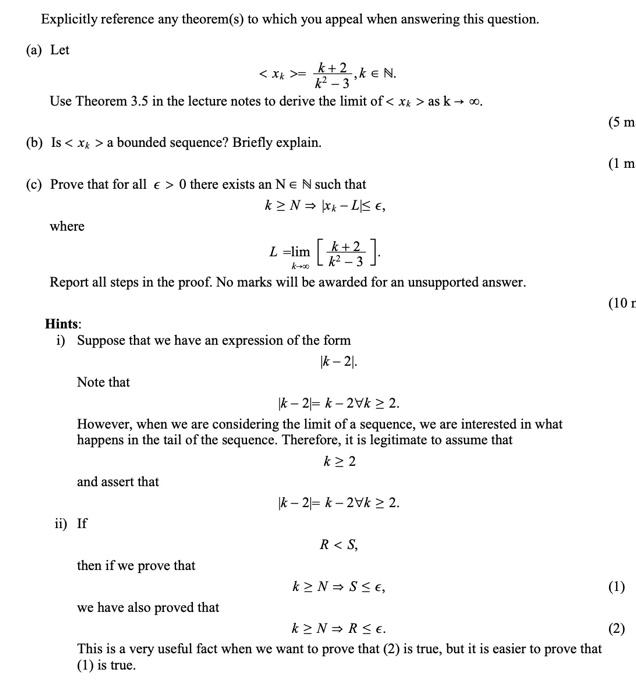 Solved Explicitly reference any theorem(s) to which you | Chegg.com