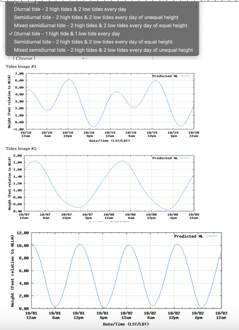 Solved Tides are distinguished by specific characteristics | Chegg.com