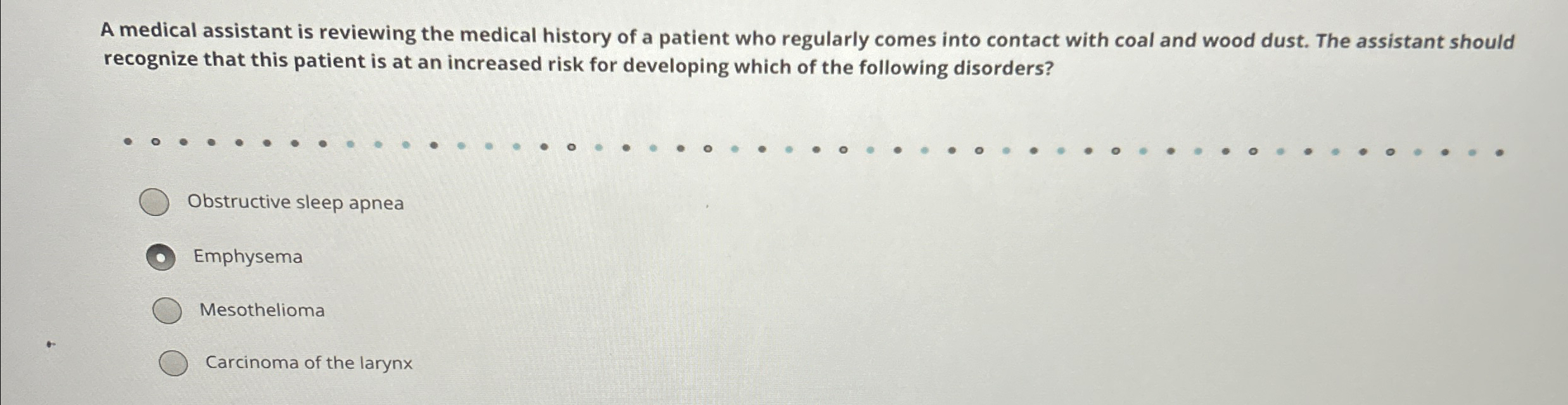 Solved A medical assistant is reviewing the medical history | Chegg.com
