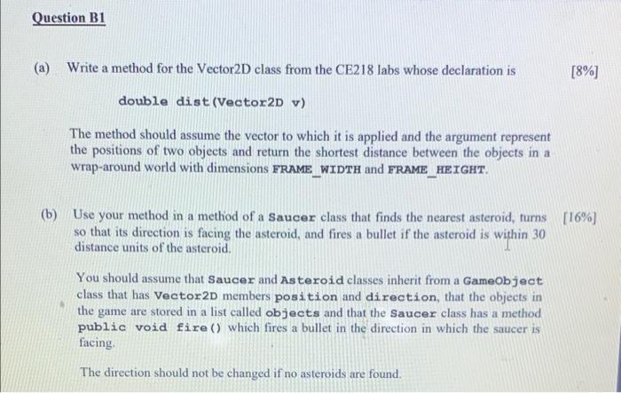 Solved Asteroid Java Computer Gamewritten in Java basic code | Chegg.com