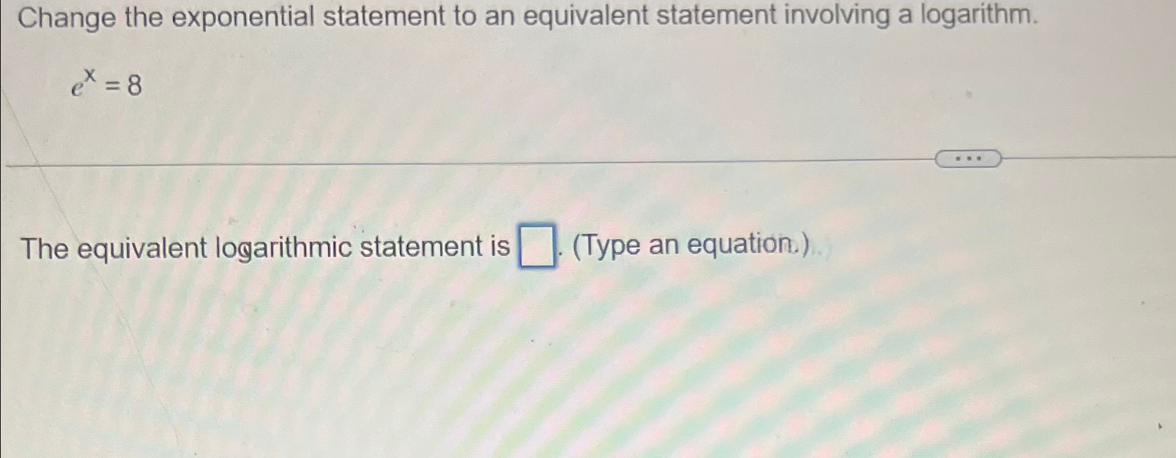 Solved Change the exponential statement to an equivalent | Chegg.com