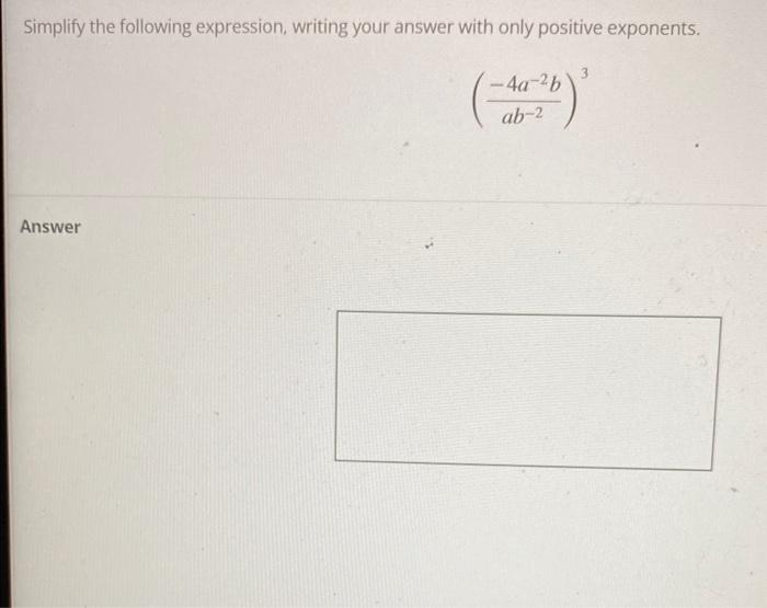 Solved Simplify the following expression, writing your | Chegg.com