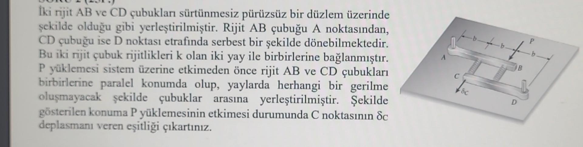 Two rigid rods AB and CD are placed on a frictionless | Chegg.com