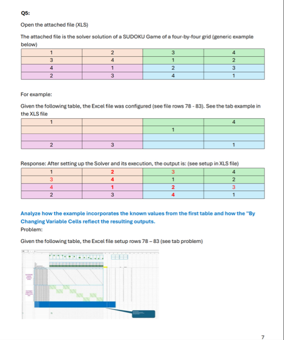 Solved Q5:Open the attached file (XLS)The attached file is | Chegg.com