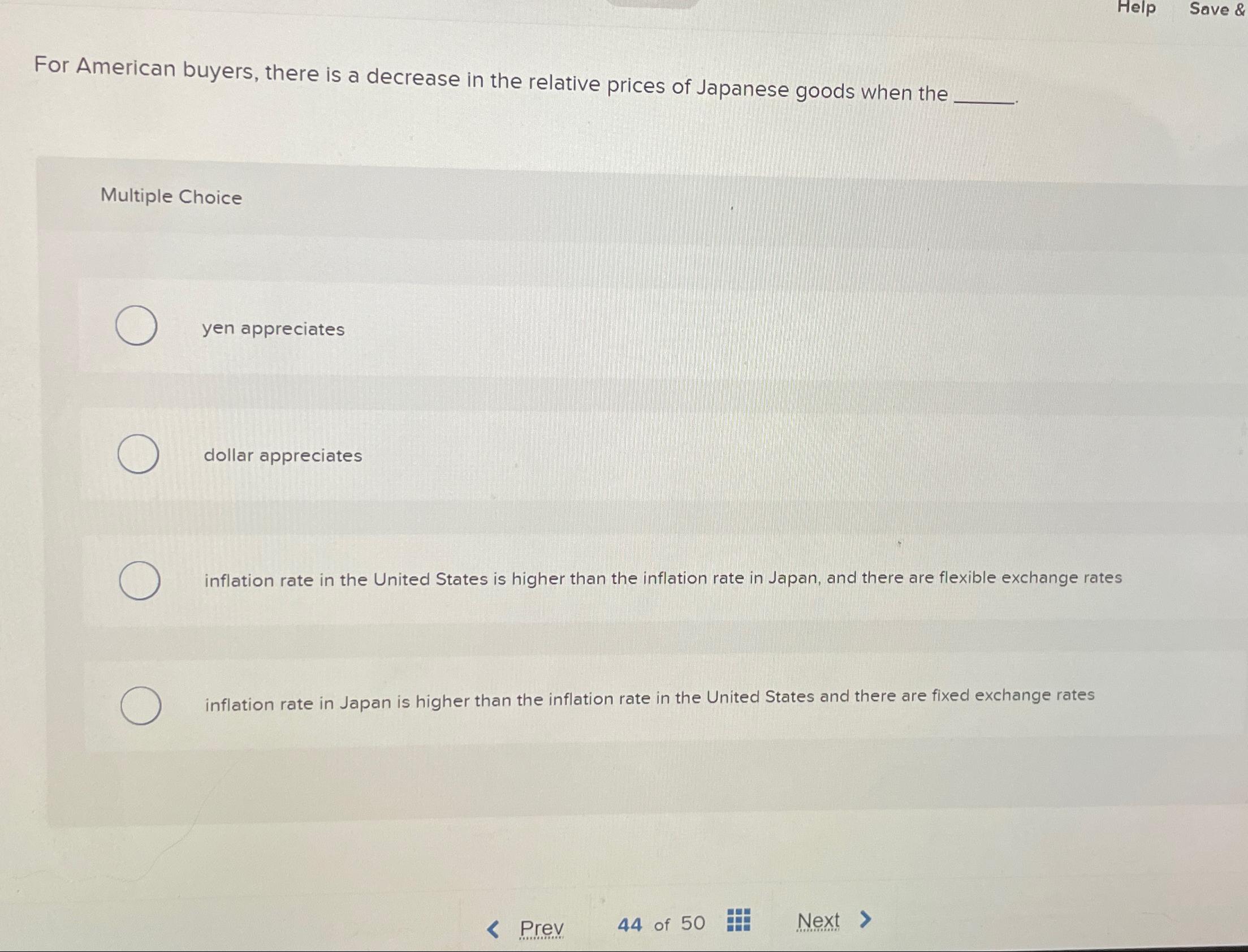 Solved For American buyers, there is a decrease in the | Chegg.com