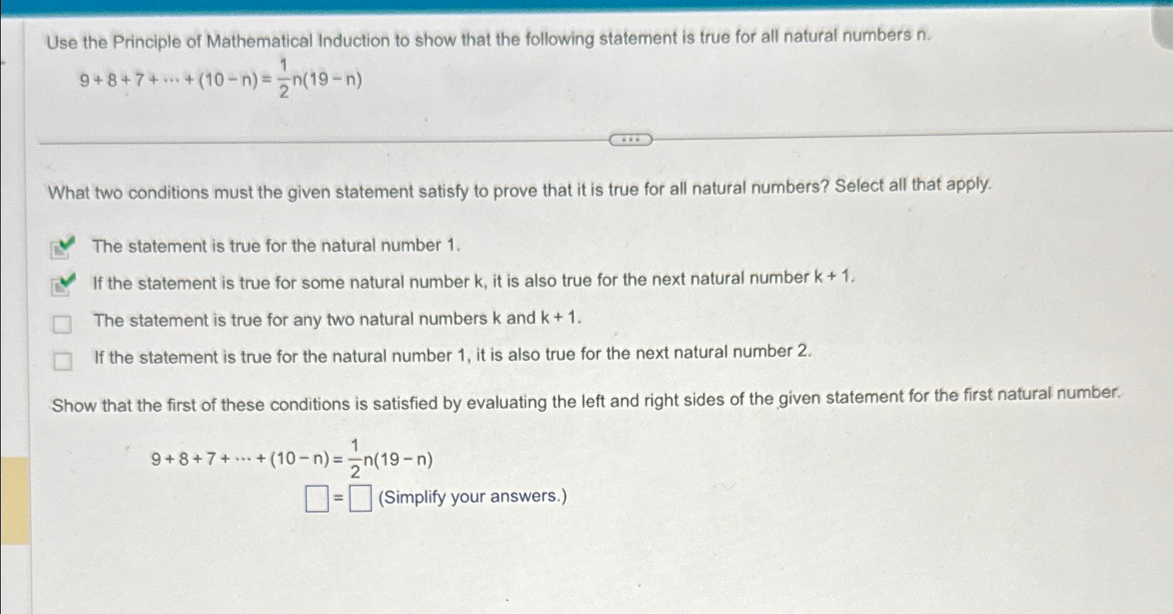 Solved Use the Principle of Mathematical Induction to show | Chegg.com