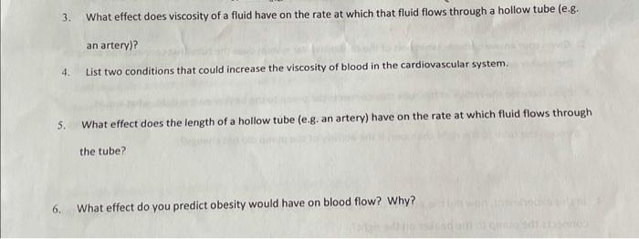 Solved 1. ﻿Decreasing the radius of the tube between the | Chegg.com