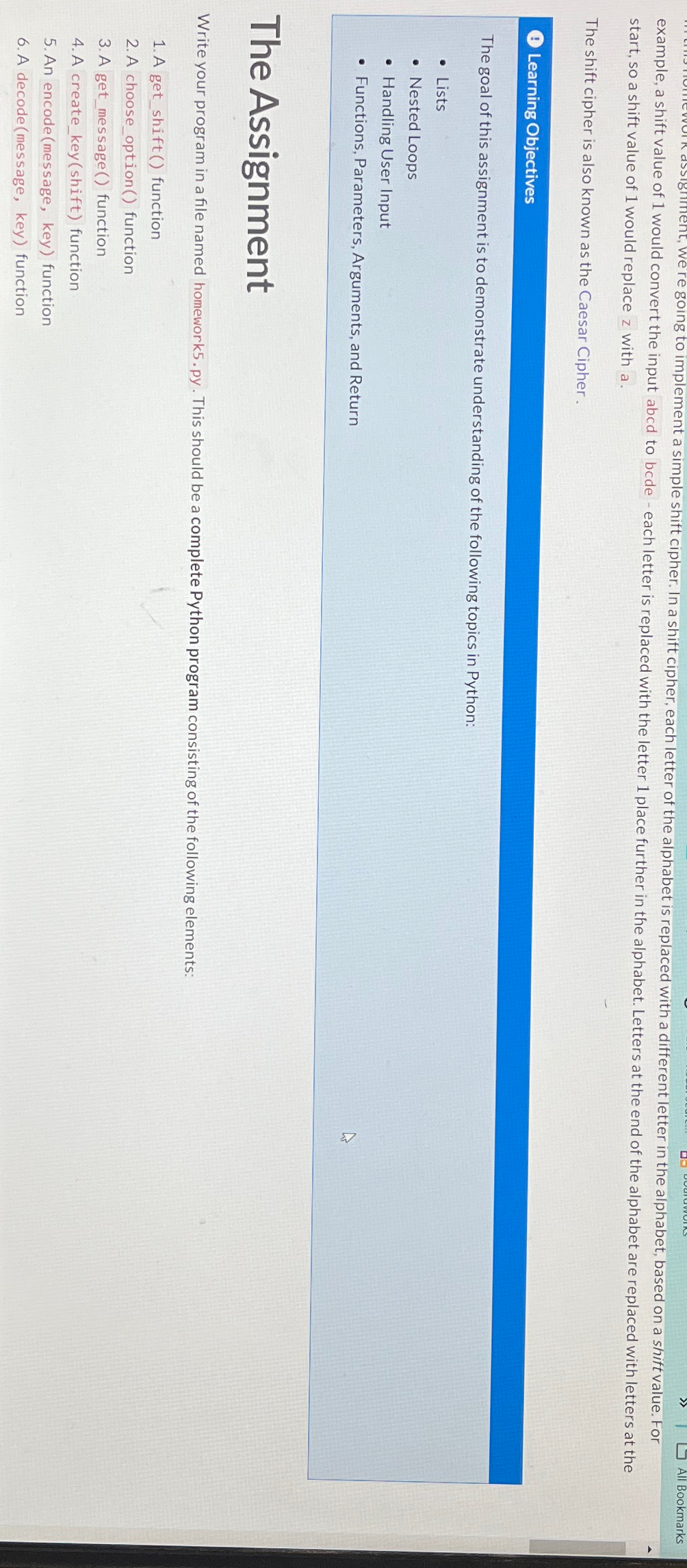 Solved example, a shift value of 1 ﻿would convert the input | Chegg.com