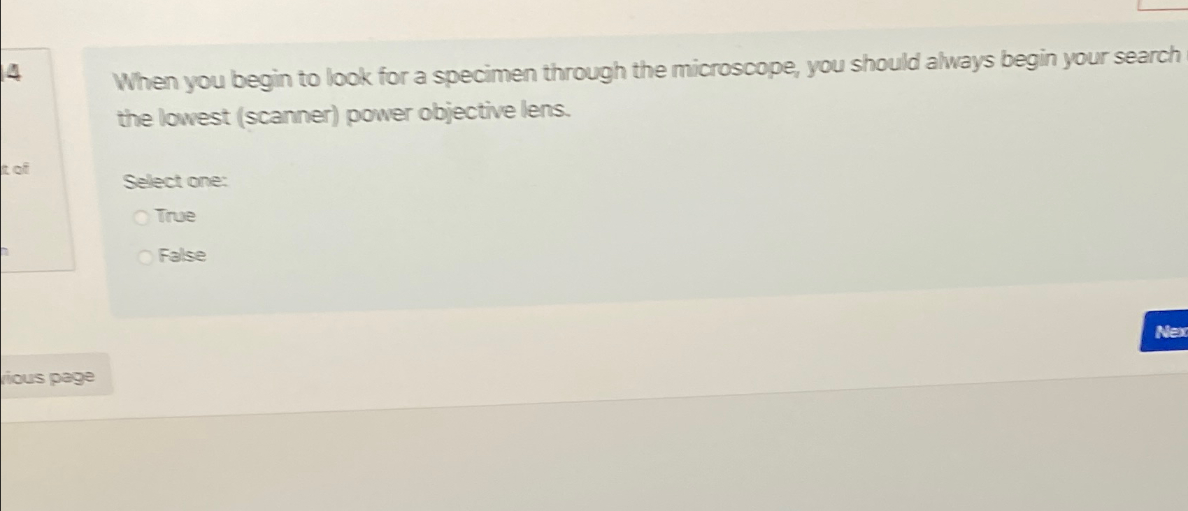 Solved 4When you begin to look for a specimen through the | Chegg.com