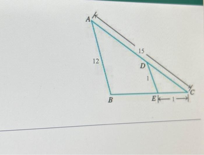 Solved Triangles ABC and DEC, in the figure to the right, | Chegg.com