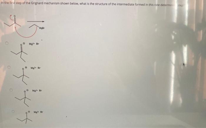 Solved 1- In the first step of the Grignard mechanism shown | Chegg.com