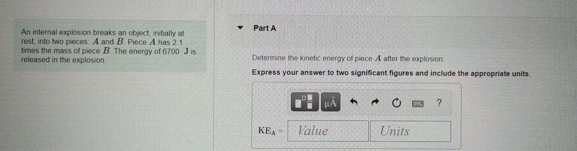 Solved An internal explosion breaks an object, initially at | Chegg.com