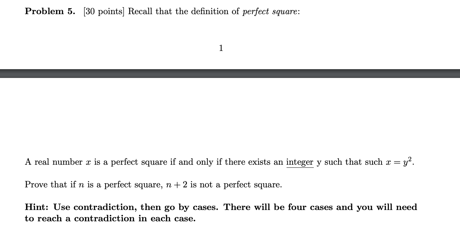 Solved Problem 5. [30 ﻿points] ﻿Recall that the definition | Chegg.com
