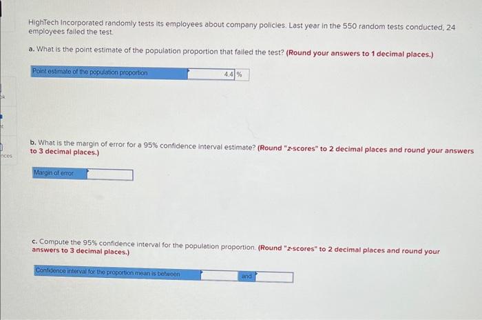Solved Hightech Incorporated randomly tests its employees | Chegg.com