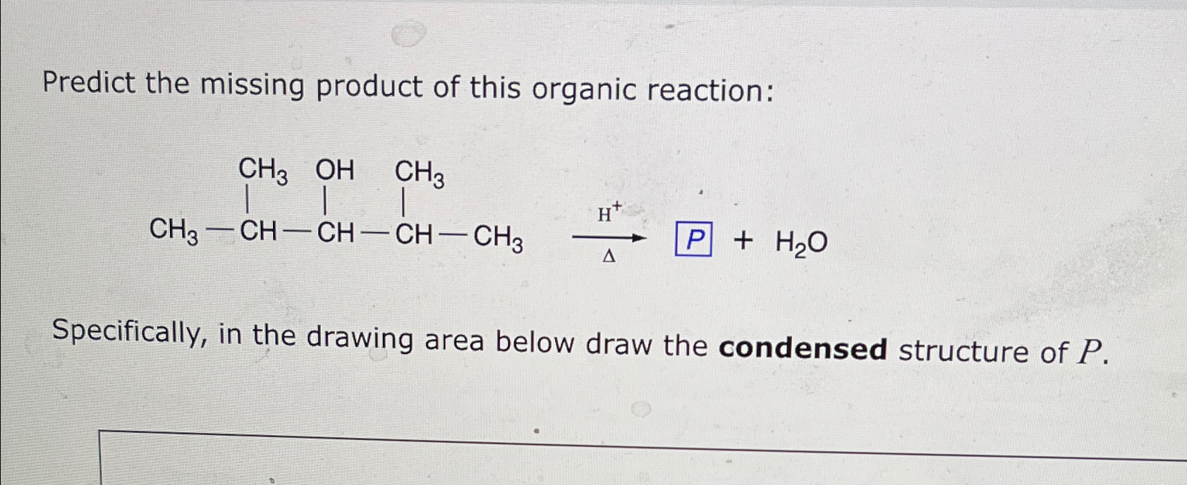 Solved Predict the missing product of this organic | Chegg.com