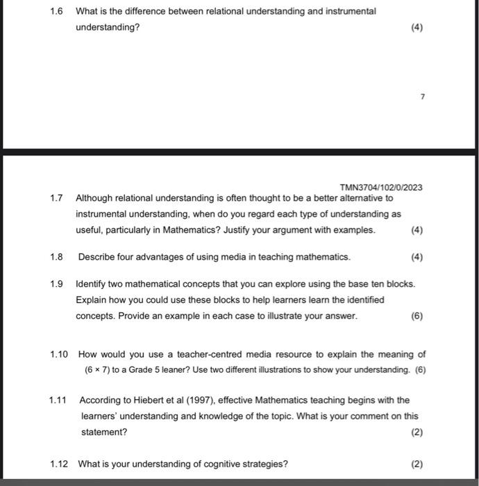 Solved 1.6 What is the difference between relational | Chegg.com
