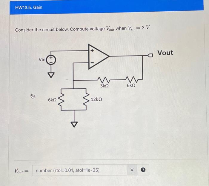 Solved Consider the circuit below. Compute voltage Vout | Chegg.com