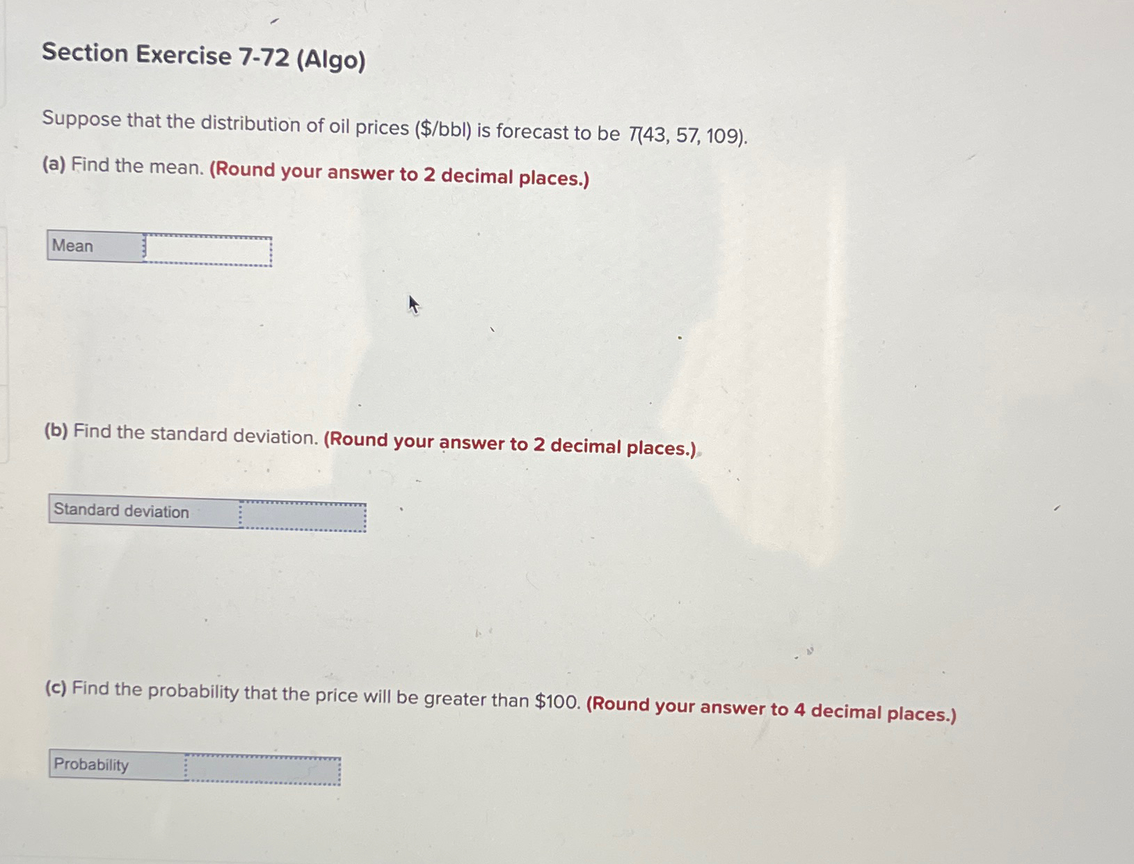 Solved Section Exercise 7-72 (Algo)Suppose that the | Chegg.com