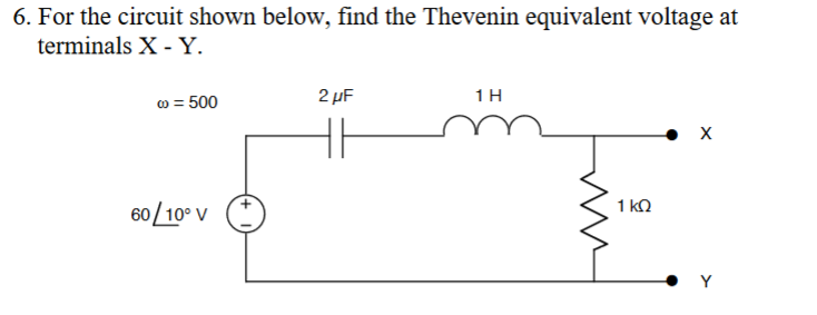 Solved For the circuit shown below, find the Thevenin | Chegg.com