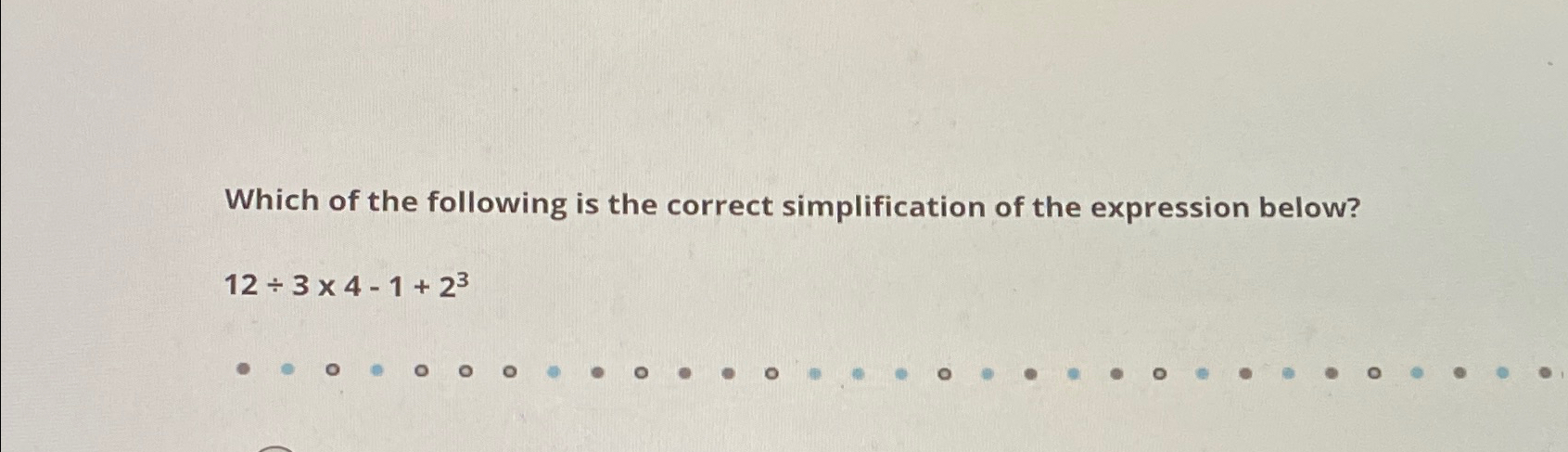 Solved Which of the following is the correct simplification | Chegg.com