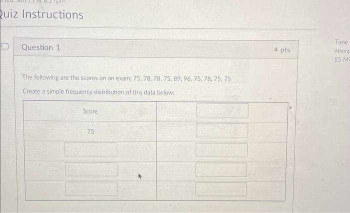 Solved Quiz Instructions Question 1 The following are the | Chegg.com