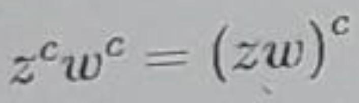 Solved zcwc=(zw)c | Chegg.com