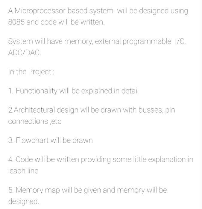 A Microprocessor based system will be designed using | Chegg.com