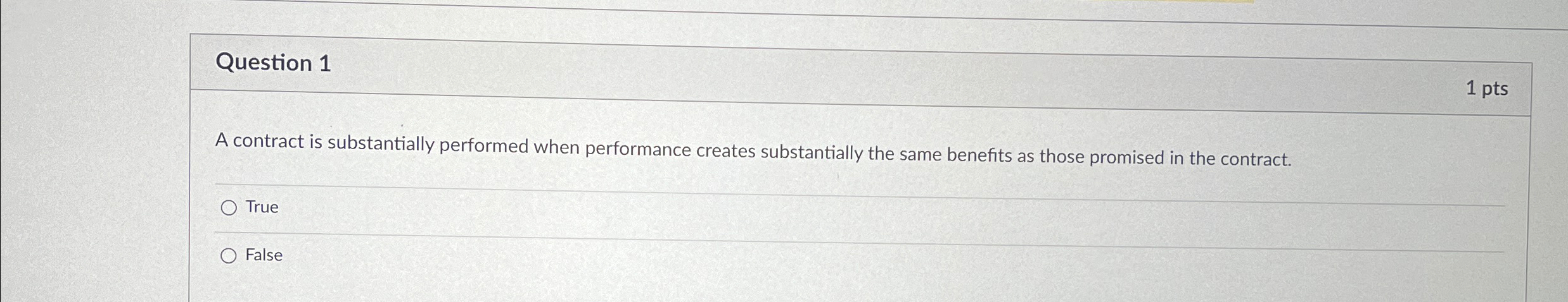 Solved Question 11 ﻿ptsA contract is substantially performed | Chegg.com