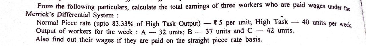 Solved From the following particulars, calculate the total | Chegg.com