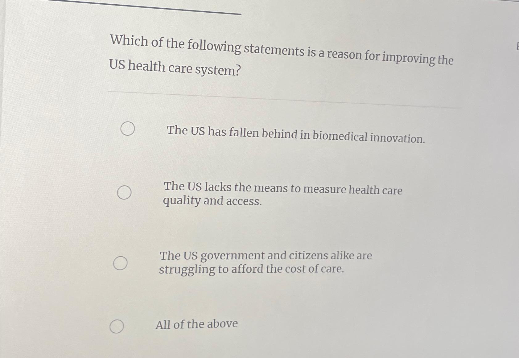 Solved Which of the following statements is a reason for | Chegg.com