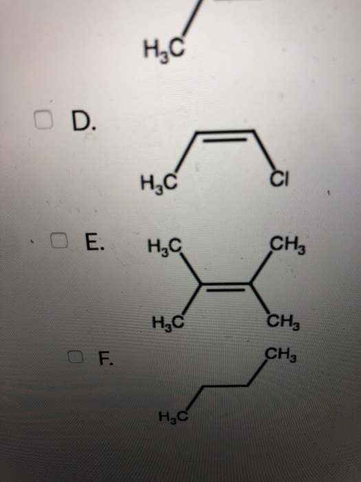Solved choose all of the molecules that can have both cis | Chegg.com