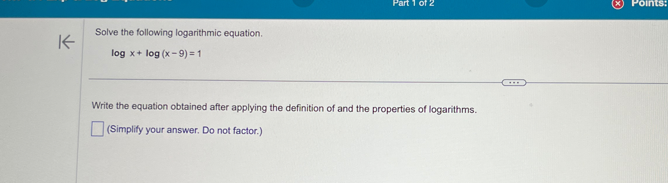 Solved Solve the following logarithmic | Chegg.com