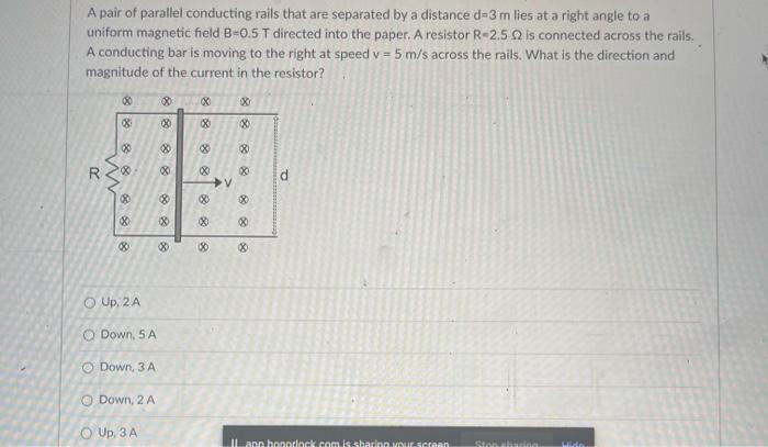 Solved A pair of parallel conducting rails that are | Chegg.com