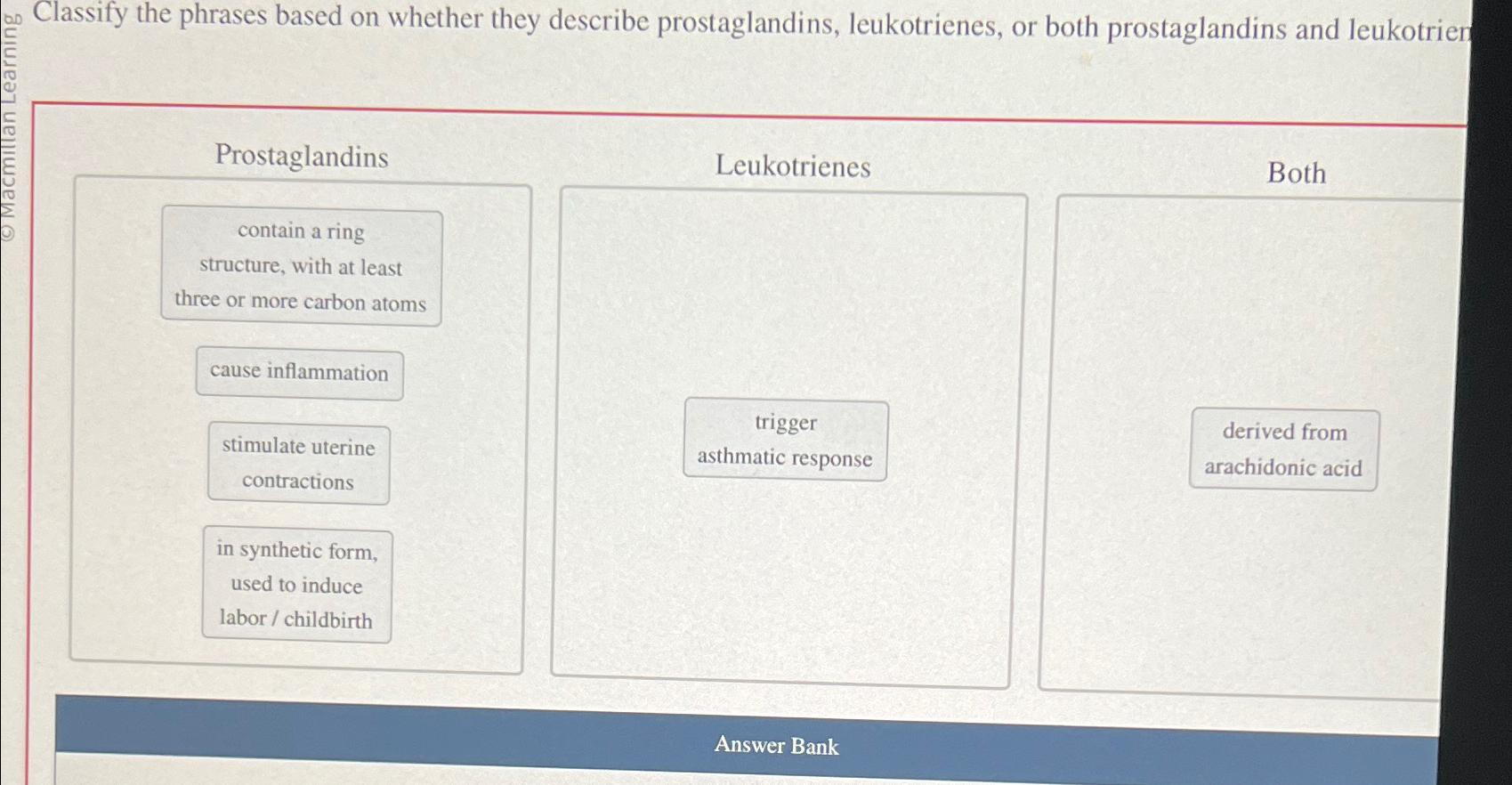 Solved Classify the phrases based on whether they describe | Chegg.com
