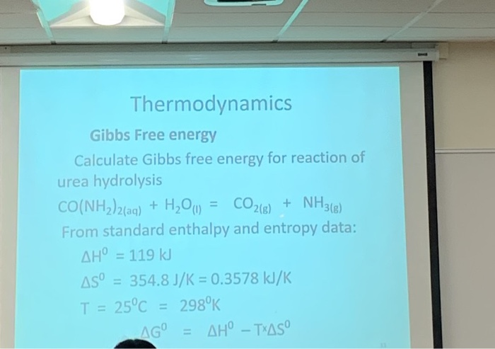 Solved Thermodynamics Gibbs Free energy Calculate Gibbs free | Chegg.com
