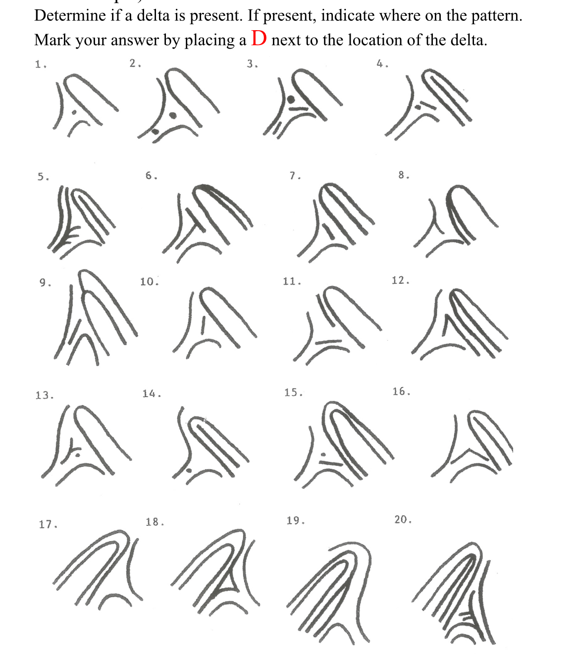 Solved Determine if a delta is present. If present, indicate | Chegg.com