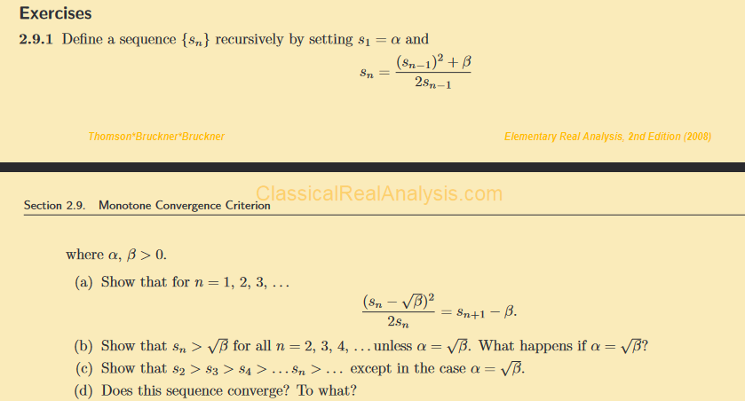 Solved Exercises2.9.1 ﻿Define a sequence {sn} ﻿recursively | Chegg.com