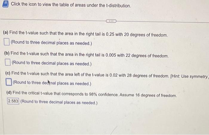 Solved Click the icon to view the table of areas under the | Chegg.com