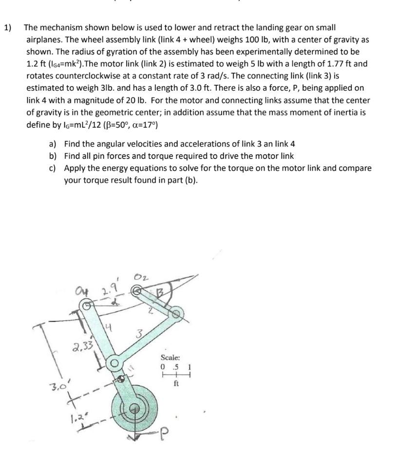 1) The mechanism shown below is used to lower and | Chegg.com