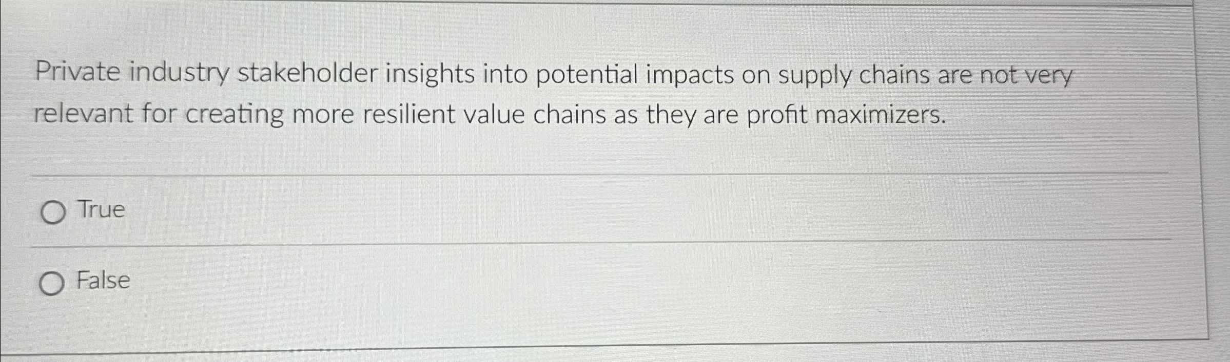 Solved Private industry stakeholder insights into potential | Chegg.com