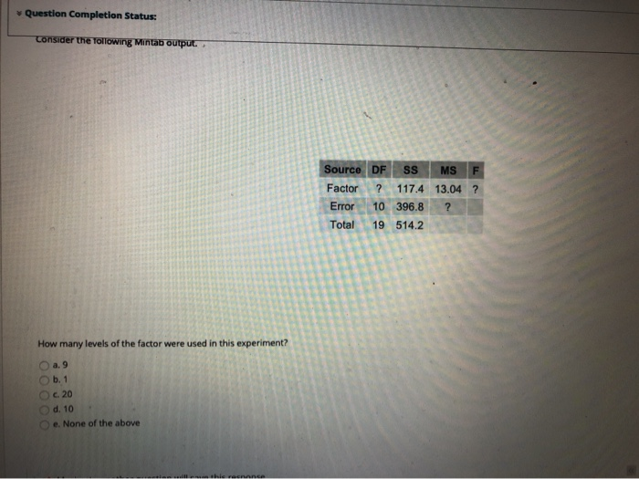 Solved Question Completion Status: Consider the following | Chegg.com