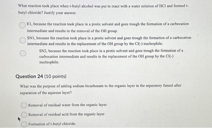 Solved If you perform an extraction operation using a | Chegg.com